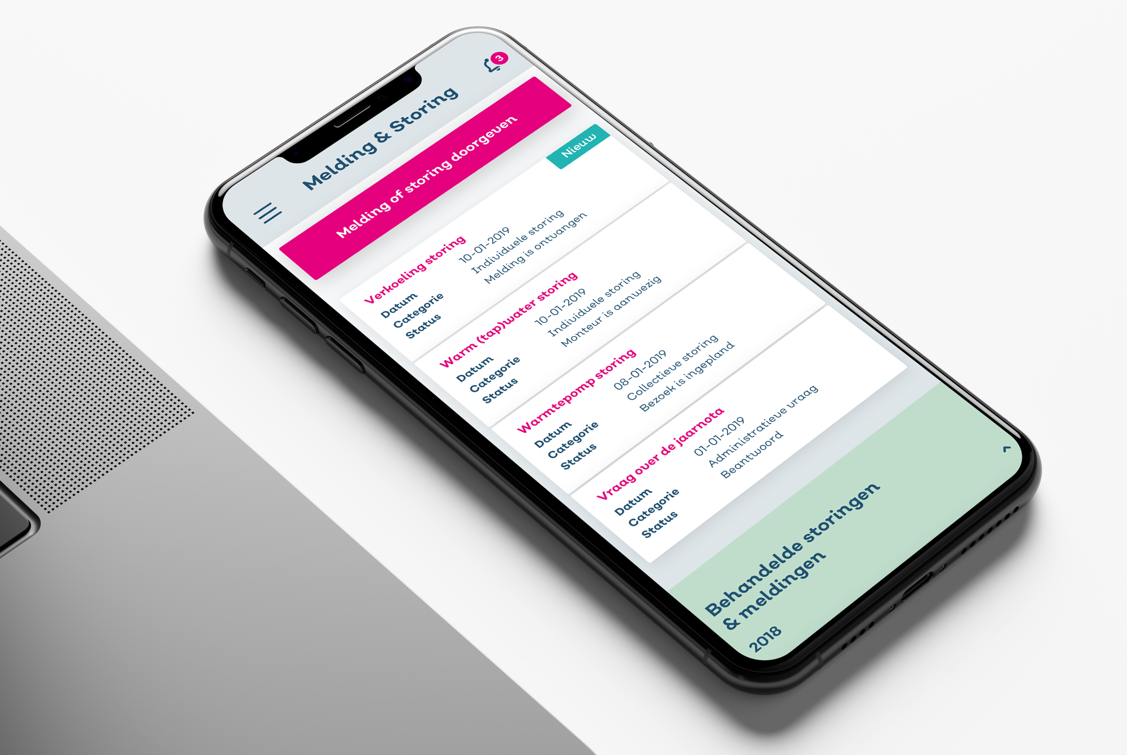 UX design voor Eteck Service App | Online Department